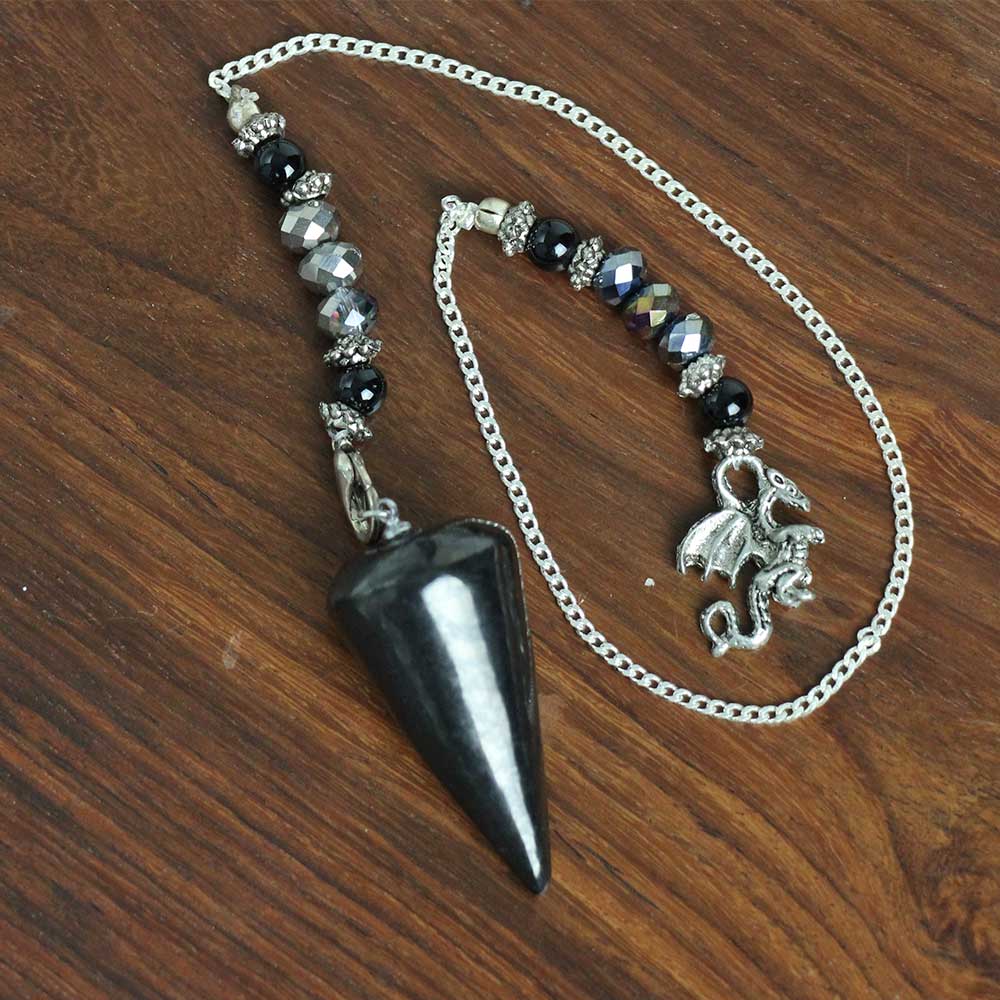 Shungite and Dragon Pendulum | Hilltribe Ontario