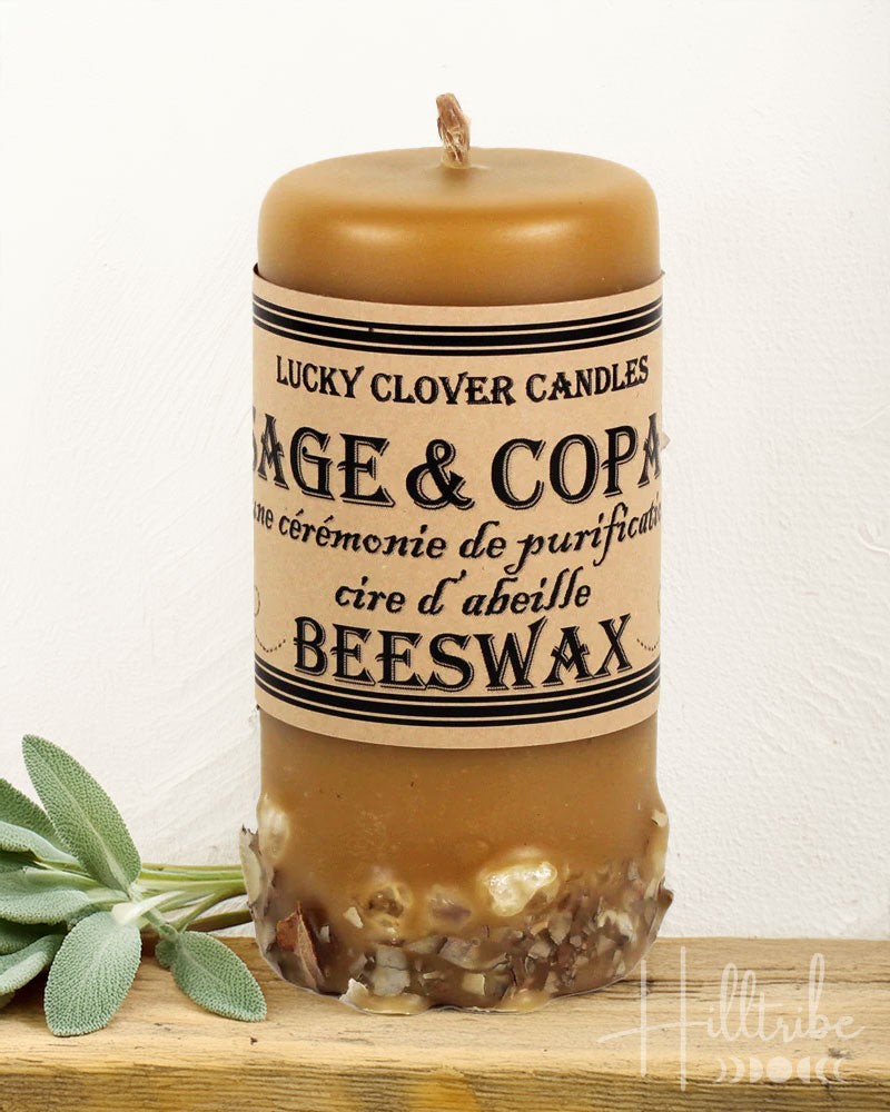 Sage + Copal Beeswax Pillar | Hilltribe Ontario
