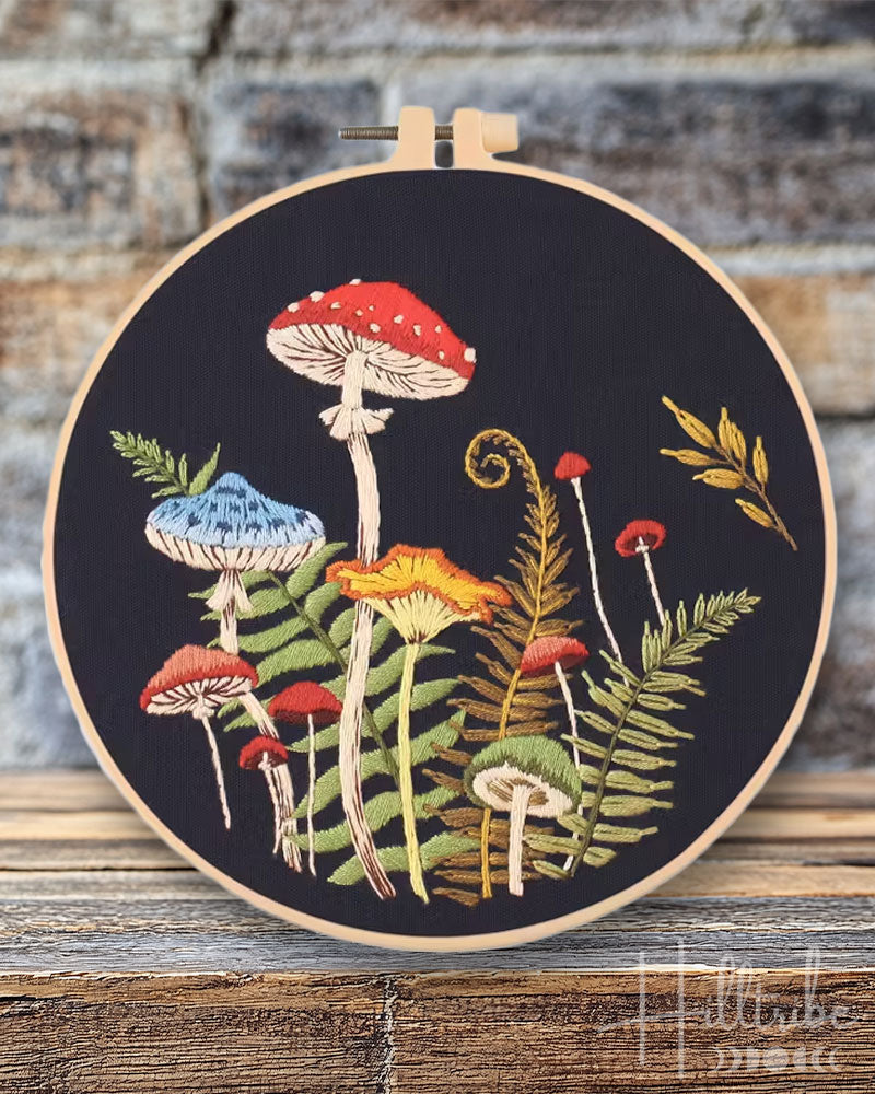 DIY Embroidery Kit Mushrooms | Hilltribe Ontario