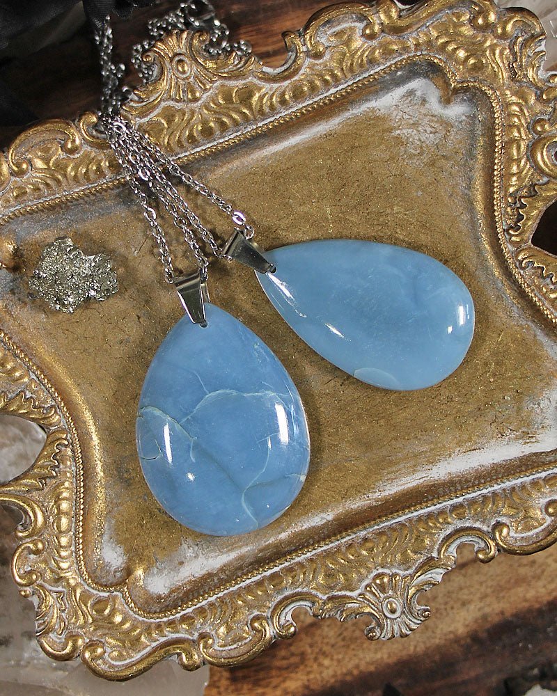 Blue Opal Earth Stone Necklace | Hilltribe Ontario