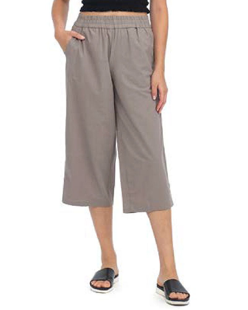 Mushroom Linen Newport Capris | Hilltribe Ontario