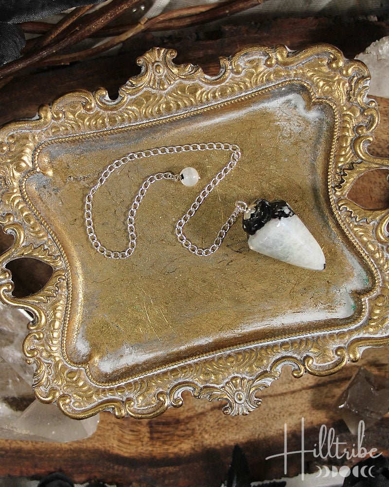 Rainbow Moonstone Pendulum | Hilltribe Ontario