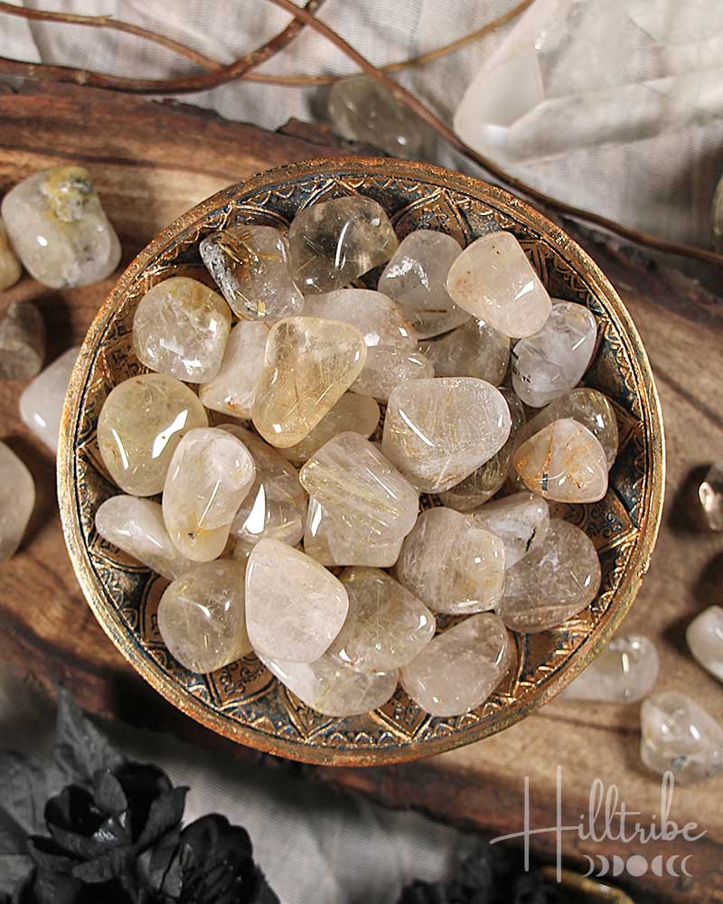 Rutilated Quartz Tumbled | Hilltribe Ontario