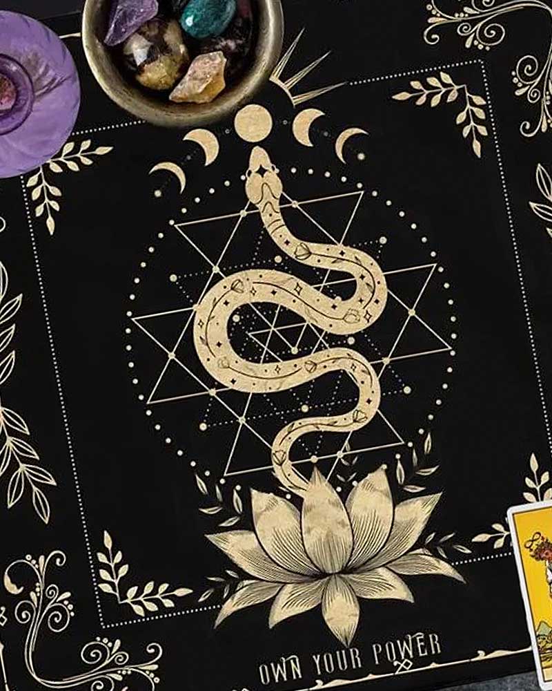 Serpent + Lotus Tarot/Oracle Cloth | Hilltribe Ontario